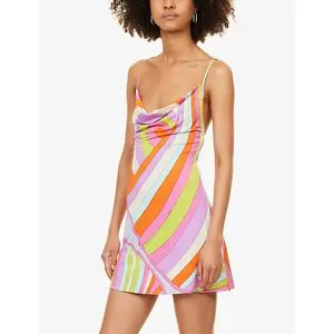 Emilio Pucci Graphic-print Satin-jersey Mini Dress