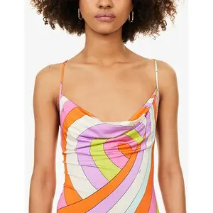 Emilio Pucci Graphic-print Satin-jersey Mini Dress