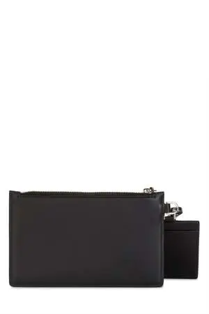 LANVIN Clutch With Leather Tag And Braided Detail