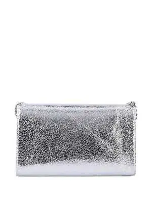 Stella McCartney Falabella Crackle-effect Crossbody Bag - Silver