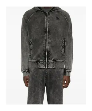 DIESEL® Faded Effect Zip-up Hoodie