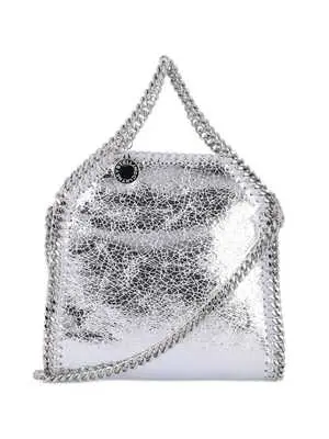 Stella McCartney Falabella Tote Bag With Chain Trim - Silver