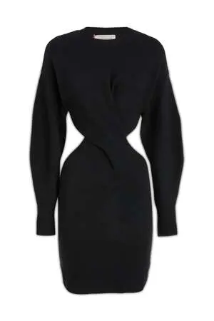Alexander McQueen Alexander McQueen Asymmetrical Knit Dress Multicolor