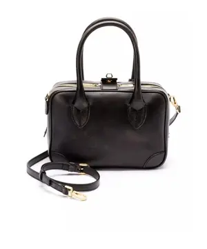 GOLDEN GOOSE Vita Logo Printed Tote Bag - Black