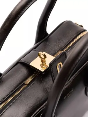 GOLDEN GOOSE Vita Logo Printed Tote Bag - Black