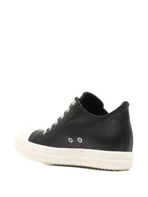 Rick Owens Lace-up Leather Sneakers - Black
