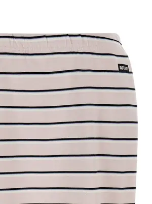 ROTATE BY BIRGER CHRISTENSEN Striped Elasticated Waistband Midi Skirt