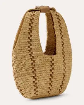 Helen Kaminski Aquarius Crocheted Raffia Hobo Bag