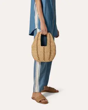Helen Kaminski Aquarius Crocheted Raffia Hobo Bag