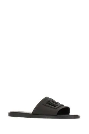 Dolce & Gabbana Slip-on Slippers With Logo Detailing - Multicolor