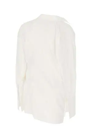 ANN DEMEULEMEESTER Asymmetrical Draped Shirt - Multicolor