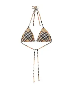 Burberry Checked Halterneck Bikini Top - Multicolor