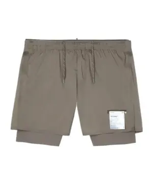 Satisfy Techsilk 8" Layered Performance Shorts - Gray