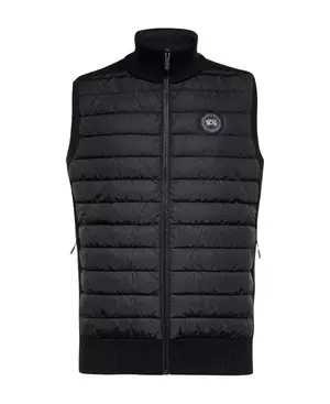 Canada Goose Hybridge Logo-patch Quilted Gilet - Black