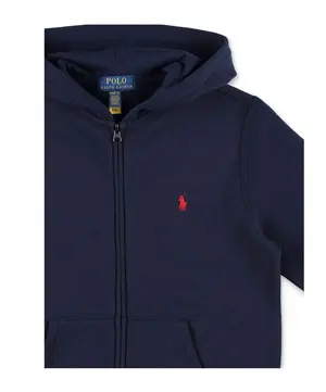 Polo Ralph Lauren Zip-up Hoodie With Embroidered Pony - Black