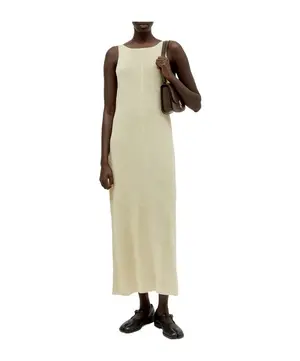 THE ROW Sleeveless Knitted Midi Dress