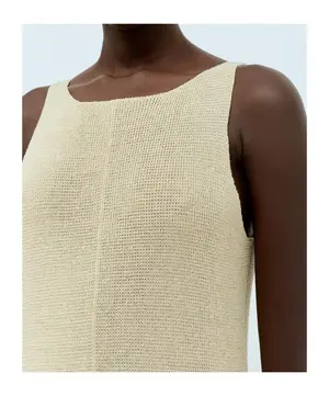 THE ROW Sleeveless Knitted Midi Dress