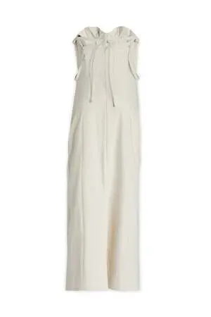 Jacquemus Beige Halter Neck Dress With Cut-out Detail