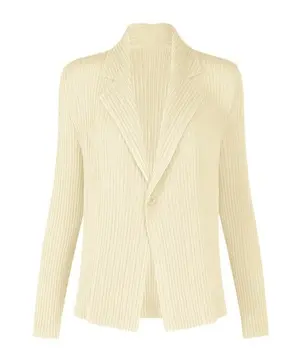Issey Miyake Pleated Single-breasted Blazer