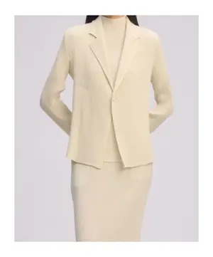 Issey Miyake Pleated Single-breasted Blazer
