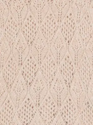 D.exterior Open-knit Round-neck Sweater