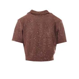 Brunello Cucinelli Sequin-embellished Knit Polo