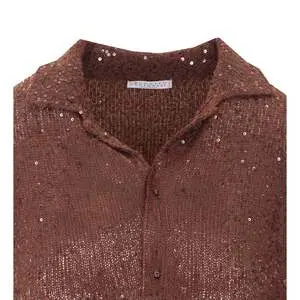 Brunello Cucinelli Sequin-embellished Knit Polo