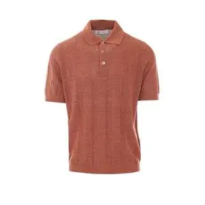 Brunello Cucinelli Linen And Cotton Polo - Red