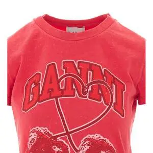 GANNI Baby Fit Future T-shirt With Cherry Print