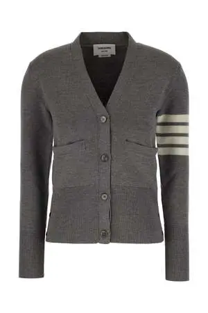 Thom Browne Ribbed Cardigan With Button Detail