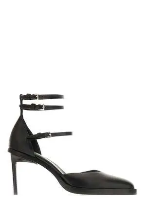 ANN DEMEULEMEESTER Leather Pumps With Strappy Ankle Detail