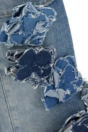 GANNI Embellished Wide Leg Jeans