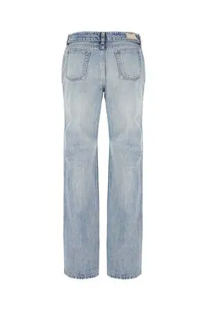 Alexander McQueen Light Wash Button Detailed Jeans