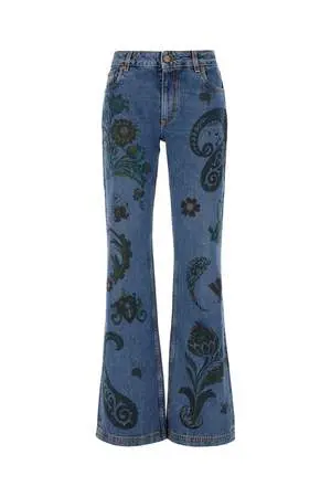 Etro Paisley Print Flare Jeans - Multicolor
