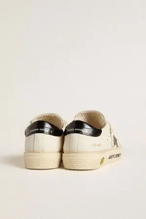 GOLDEN GOOSE May Glittered-star Leather Sneakers