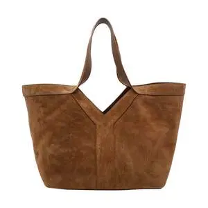 Saint Laurent Suede Y Tote Bag - Brown