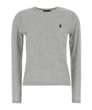 Polo Ralph Lauren Long Sleeve Embroidered T-shirt - Grey