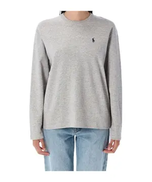 Polo Ralph Lauren Long Sleeve Embroidered T-shirt - Grey