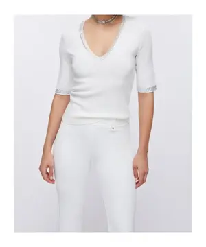 Liu Jo Embellished V-neck Jumper