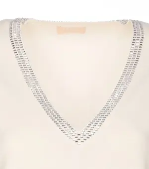 Liu Jo Embellished V-neck Jumper