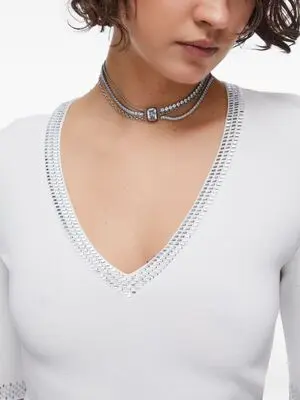 Liu Jo Embellished V-neck Jumper