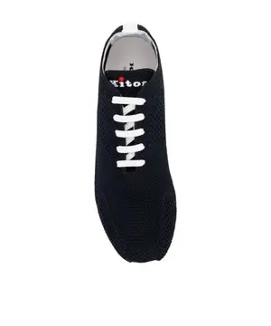 Kiton Lace-up Sneakers With Embroidered Logo