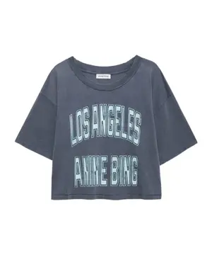 ANINE BING Johnny Cropped T-shirt