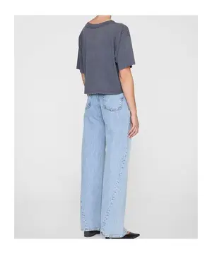 ANINE BING Johnny Cropped T-shirt With Los Angeles Graphic