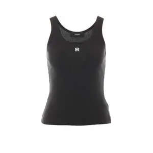 Amiri Ma Embroidered Ribbed Tank Top