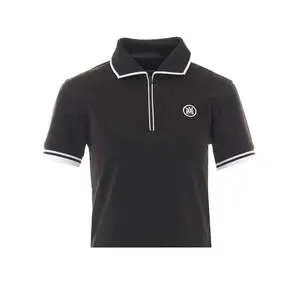 Amiri Embroidered Logo Short Sleeve Polo - Black