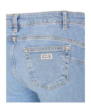 Liu Jo Logo Patch Flared Jeans - Blue