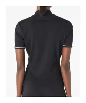 MARINE SERRE Ribbed Jersey Polo T-shirt