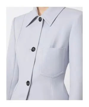 Max Mara Fitted Gabardine Shirt Jacket