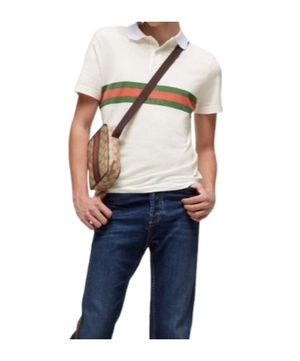 Gucci Web Detailed Jersey Polo Shirt